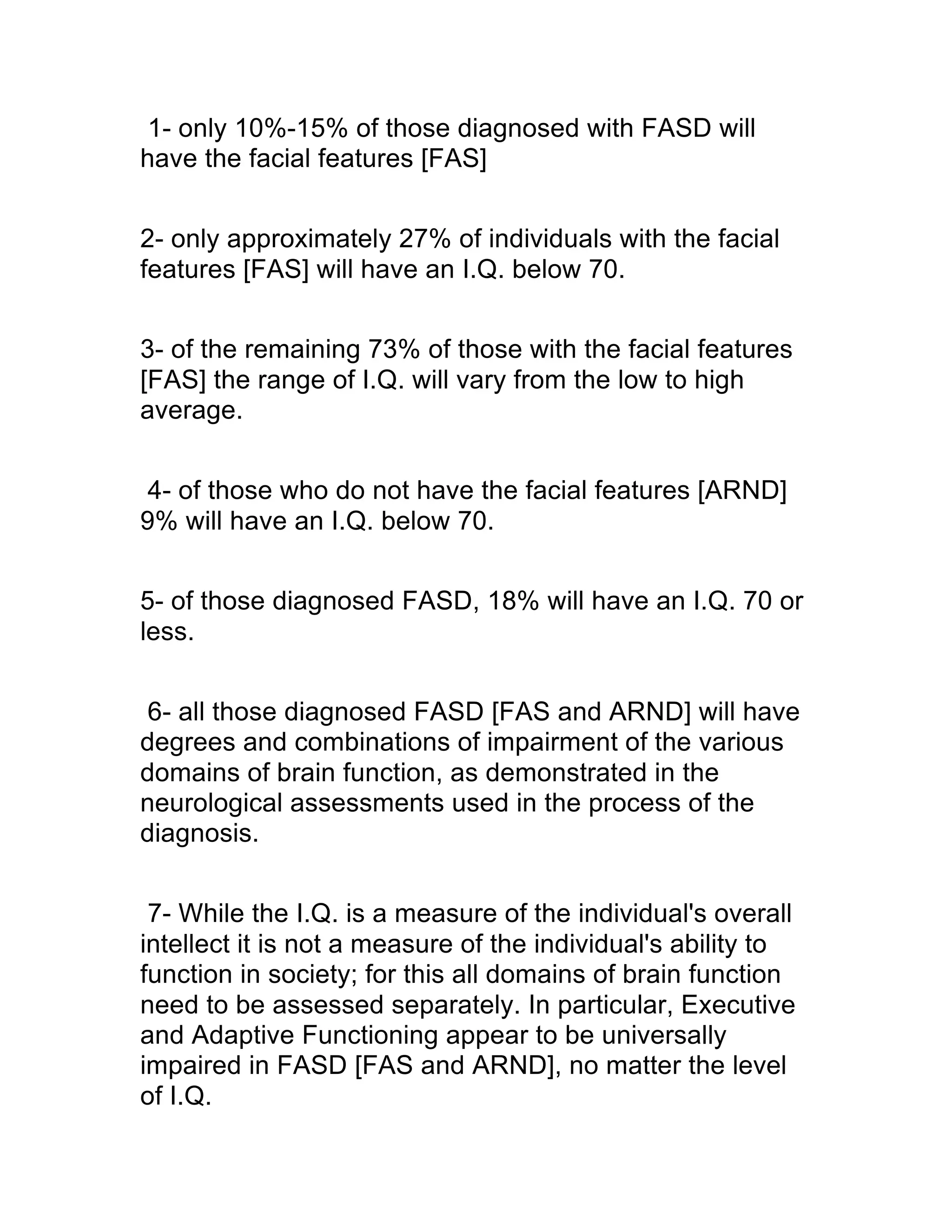 FASD/FAS: Diagnosis, Phenotypes and Myths