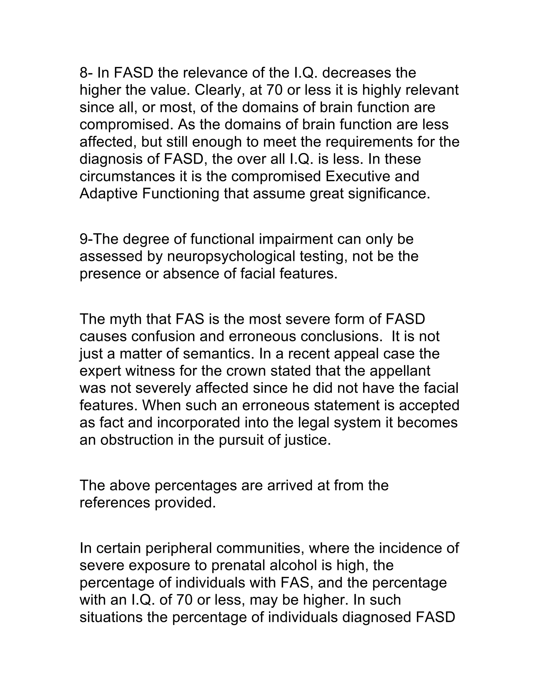 FASD/FAS: Diagnosis, Phenotypes and Myths