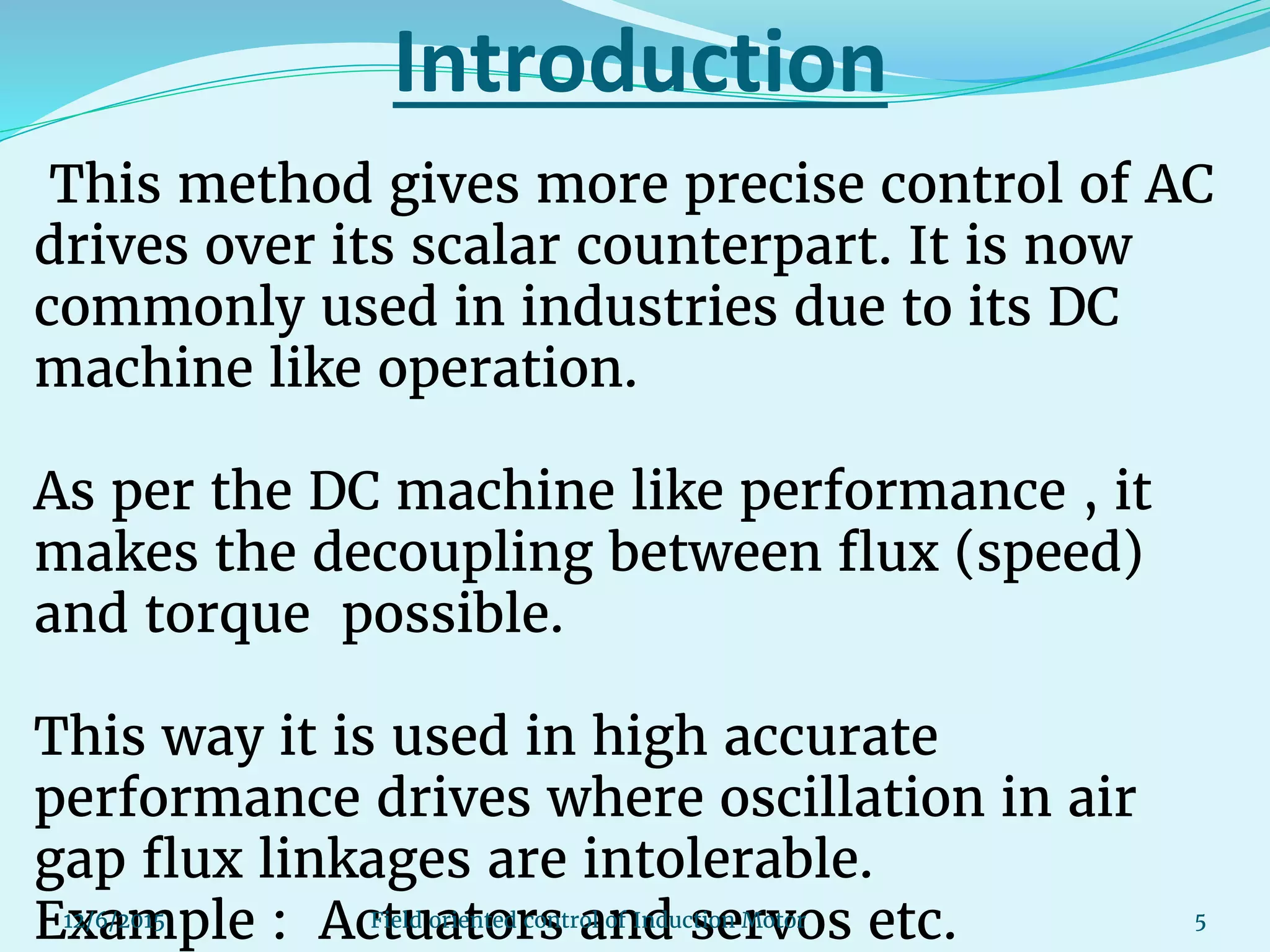 Updated Field Oriented Control Of Induction Motorpptx