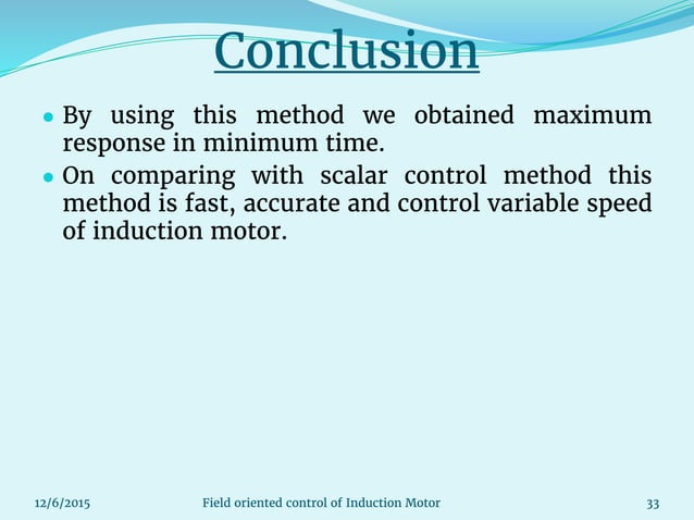 Updated Field Oriented Control Of Induction Motorpptx