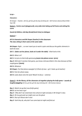 Updated final script | DOCX | Television | Entertainment