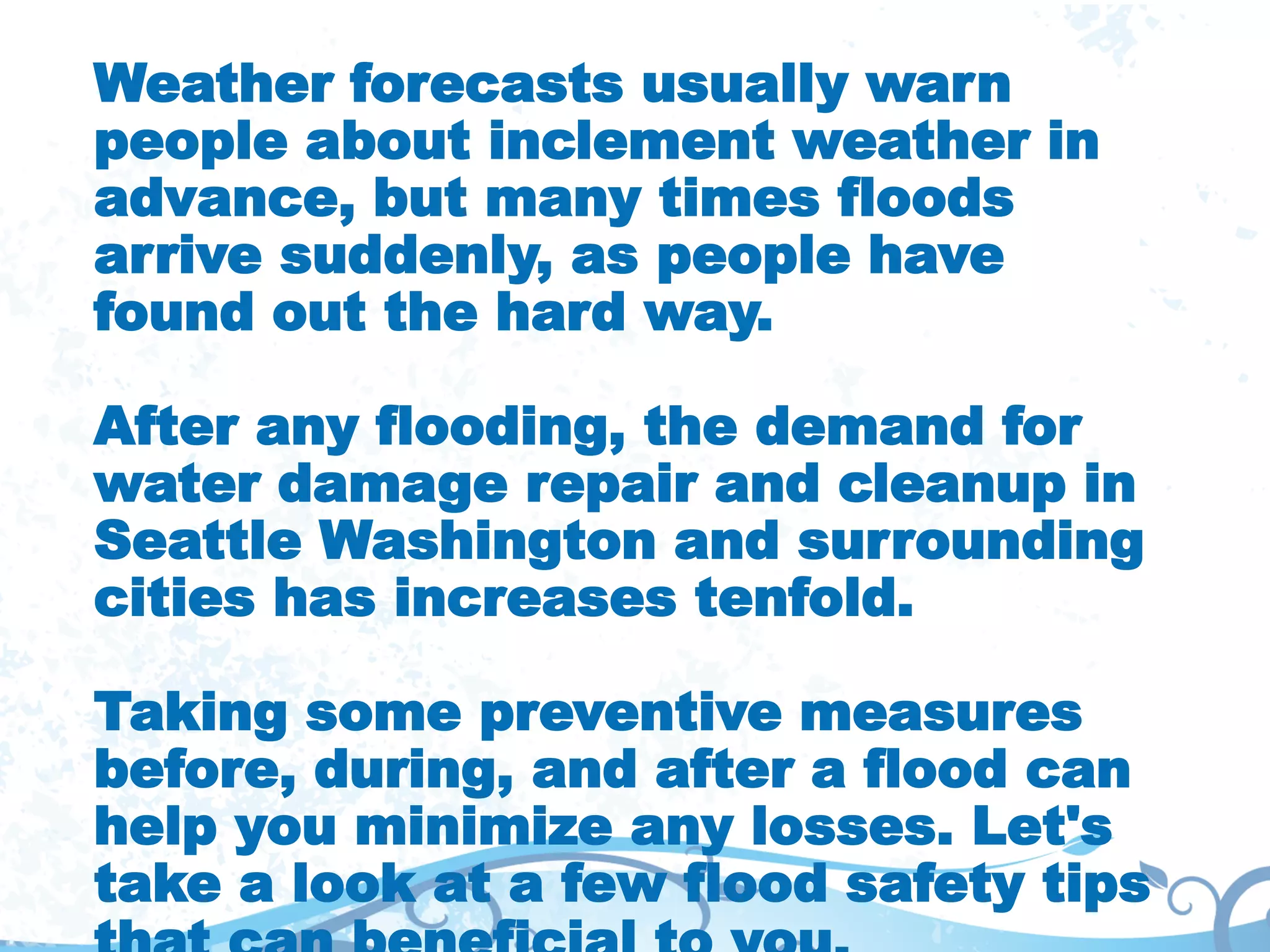 Flood Safety Tips and Precautions | PPTX
