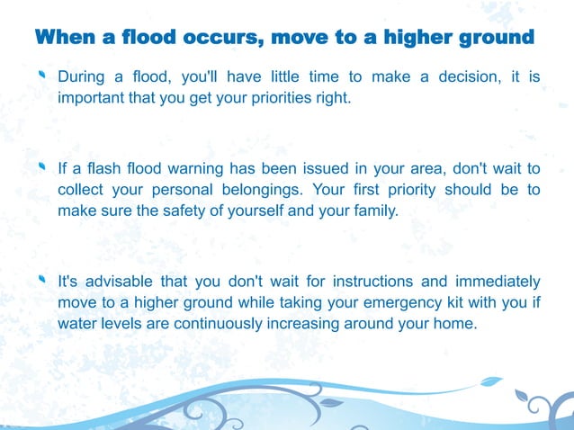Flood Safety Tips and Precautions | PPTX