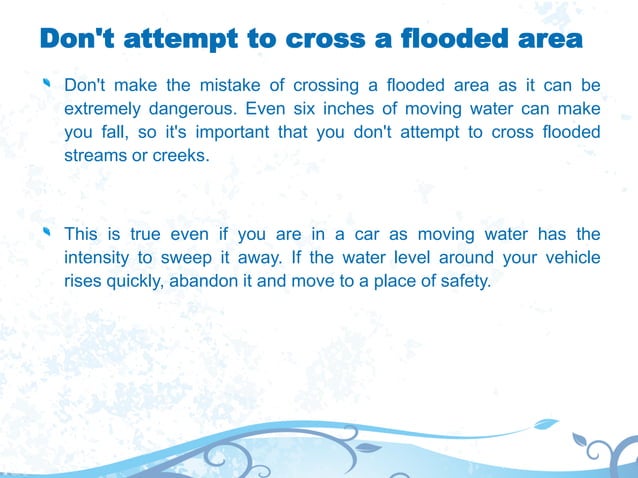 Flood Safety Tips and Precautions | PPTX