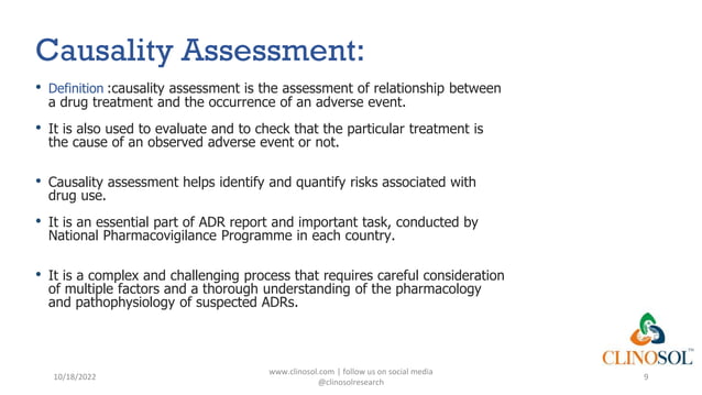 Signal Validation And Causality Assessment In Adverse Event Reporting