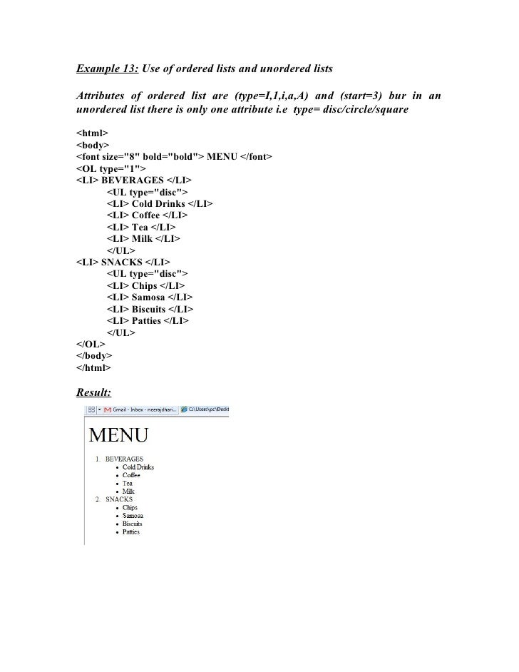 Updated html programs