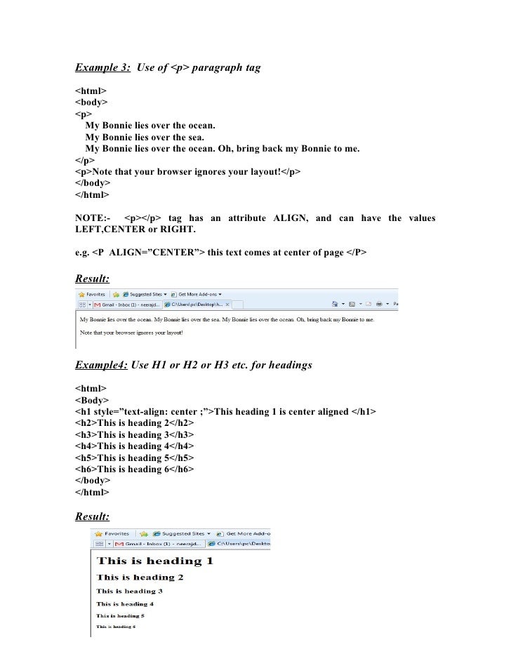 Updated html programs