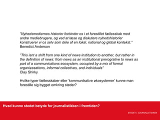 Stedet i journalistikken | PPT