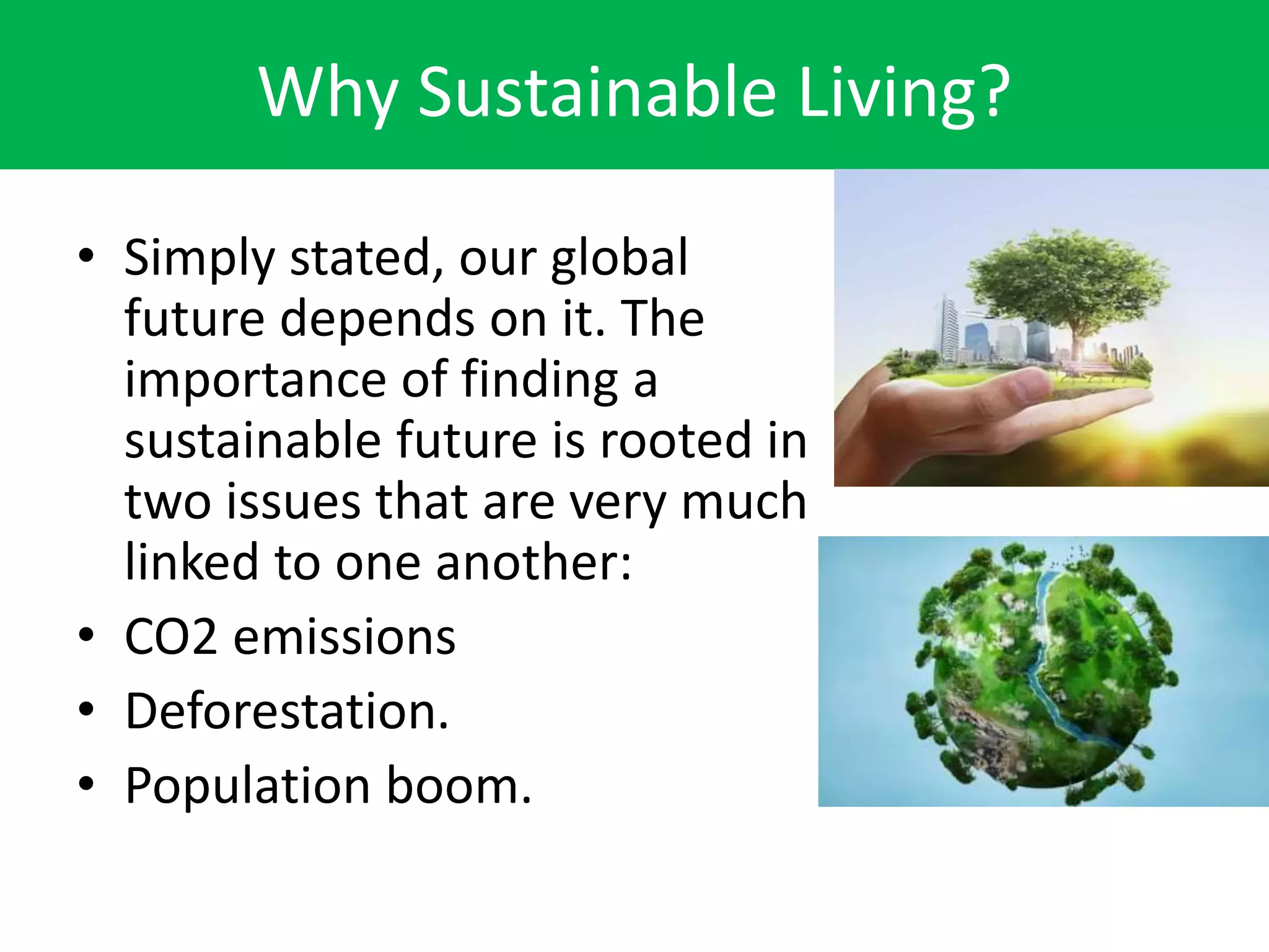 Importance of sustainable living | PPTX