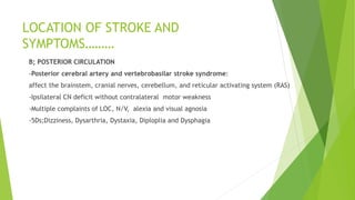 ISCHEMIC STROKE SYNDROMES AND MANAGEMENT.pptx