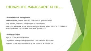 ISCHEMIC STROKE SYNDROMES AND MANAGEMENT.pptx