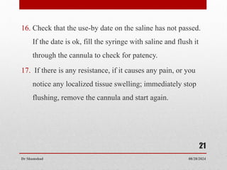 Procedure of IV cannulation for reference | PPT