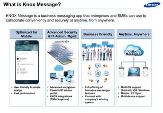 KNOX Message: Collaborate Securely, Anywhere, Anytime | PPTX