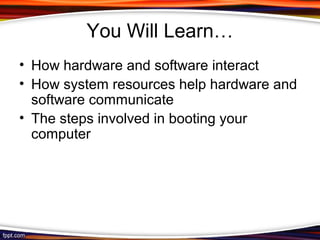 how hardware and software works together | PPT