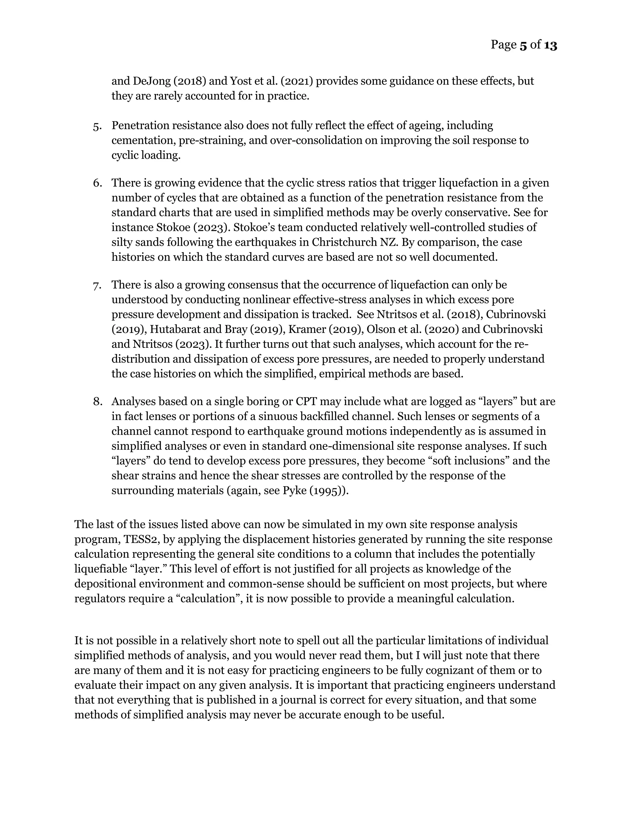 Updated Limitations of Simplified Methods for Evaluating the Potential ...