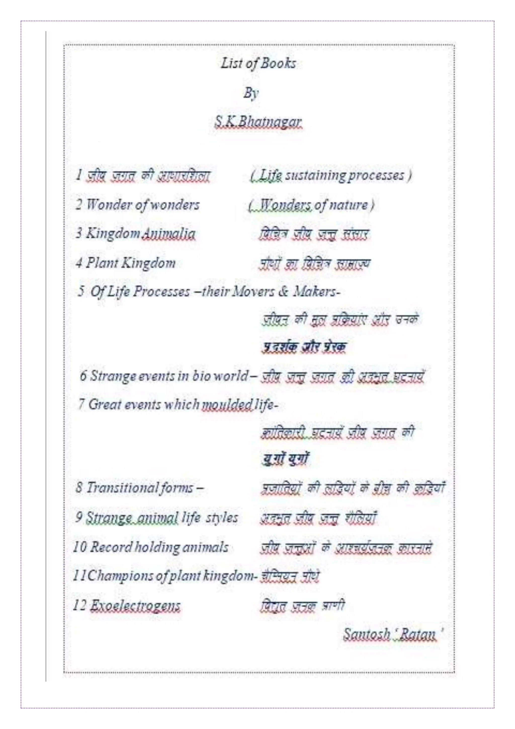 Updated list of books by S.K.Bhatnagar .sniped.docx