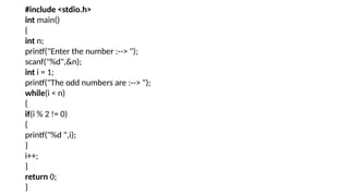 Implemintation of looping programs...... | PPT | Free Download