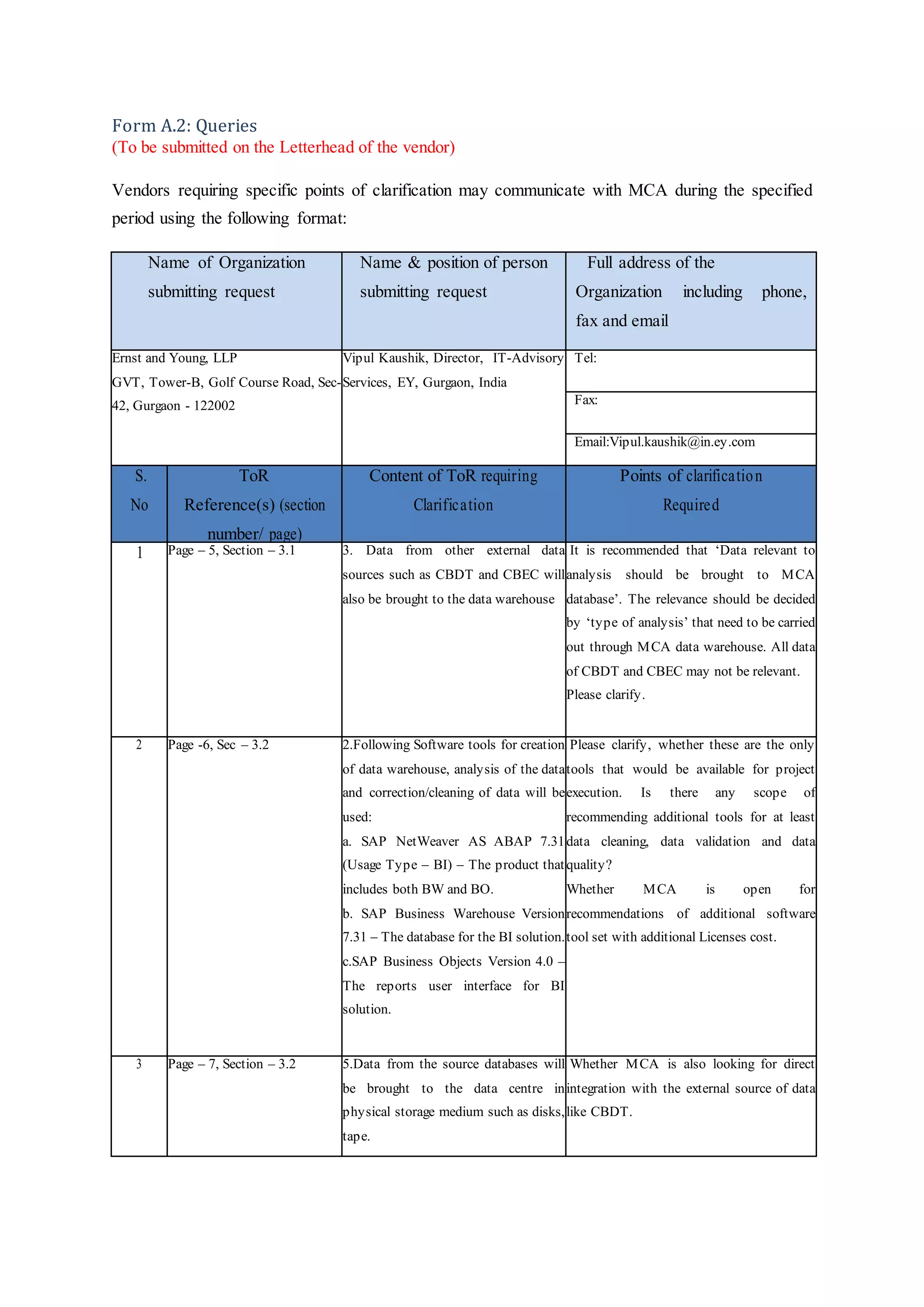 Updated mca queries | DOCX