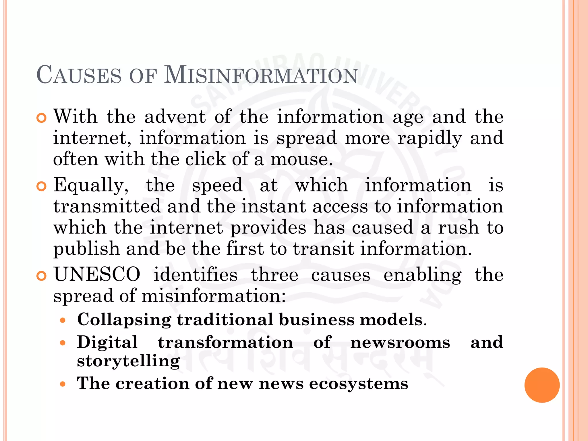 Misinformation, Disinformation, Malinformation, fake news and libraries ...