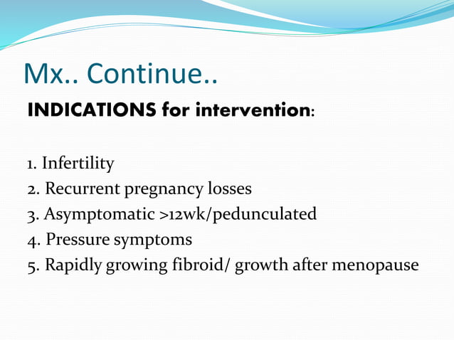Updated mx of ut fibroids | PPT