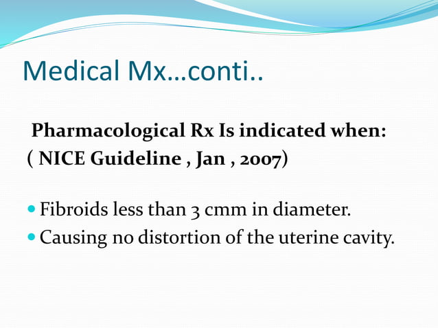 Updated mx of ut fibroids | PPT