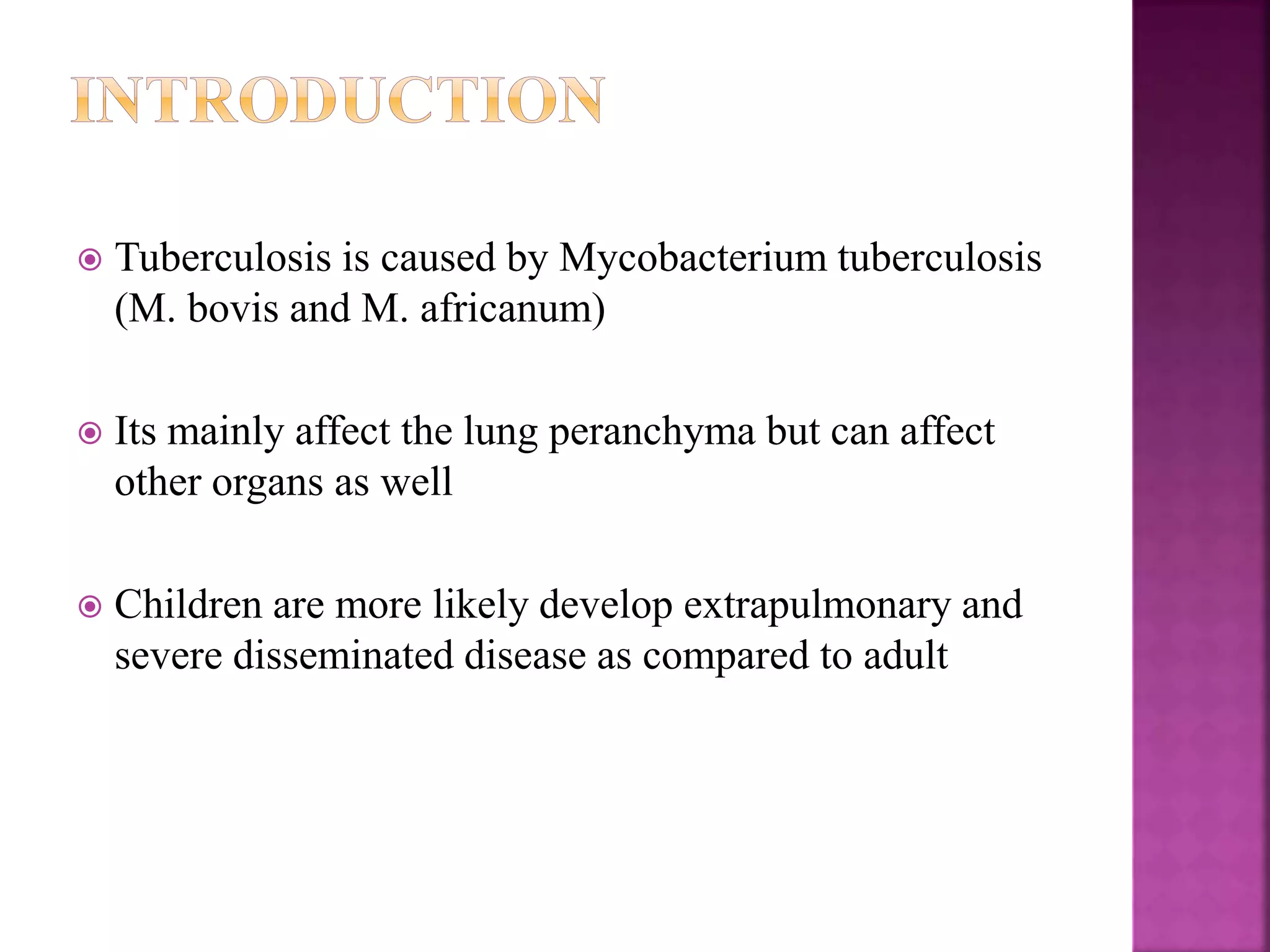 Updated national guidelines for pediatric tuberculosis in india | PPTX