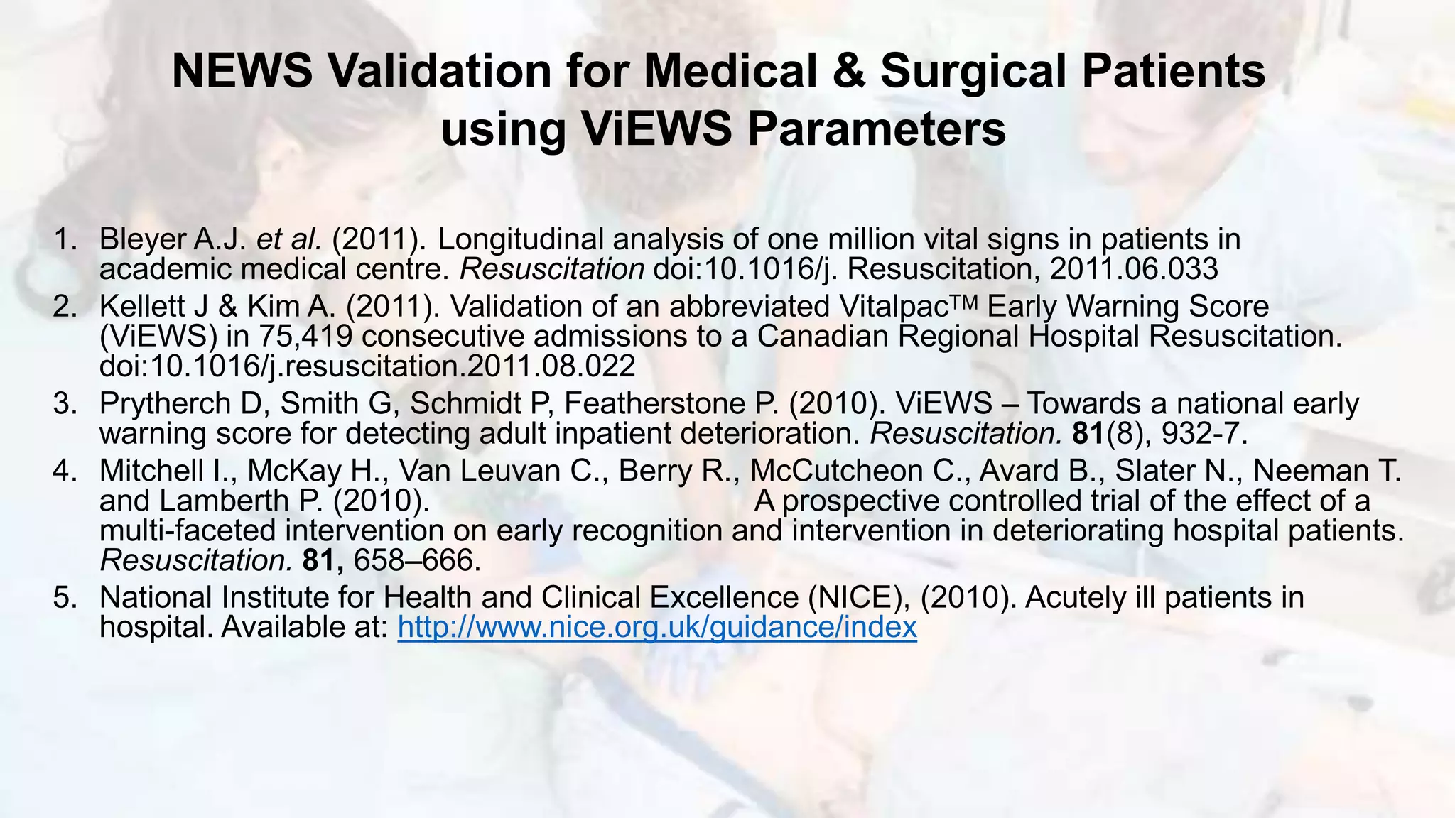 Updated National Early Warning Score System versi 2 2018 | PPTX