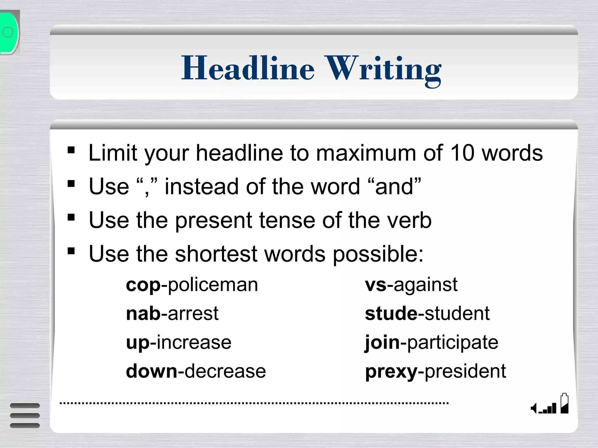 Basics of News Writing | PPT