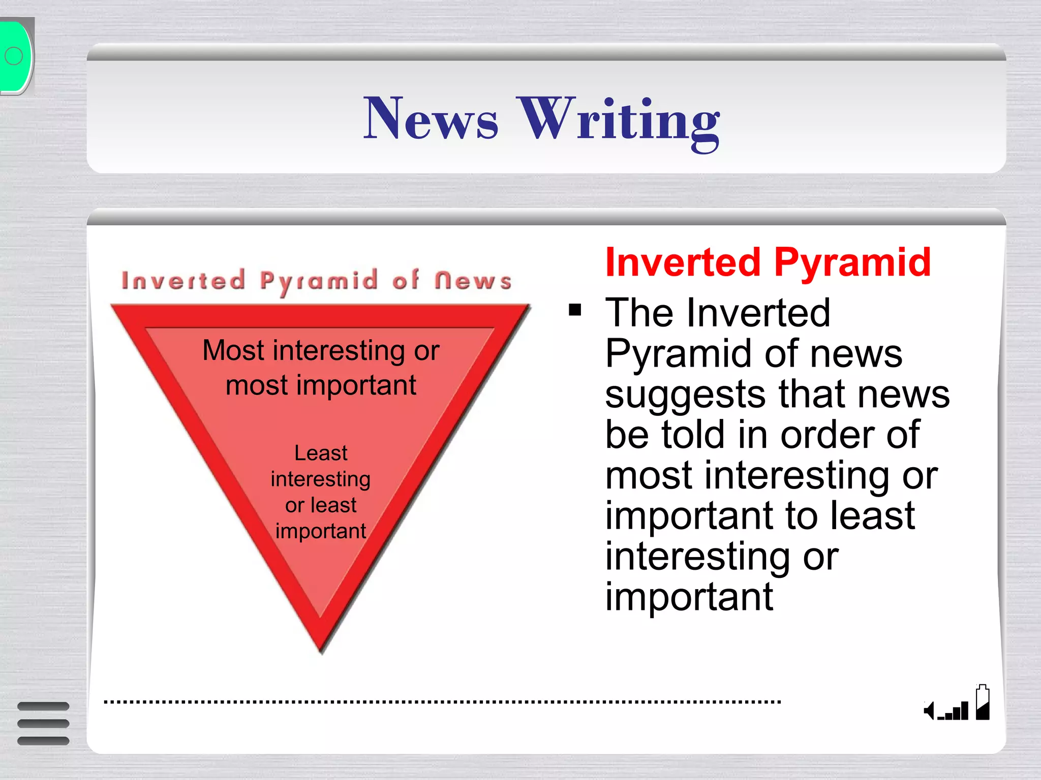 Basics of News Writing | PPT