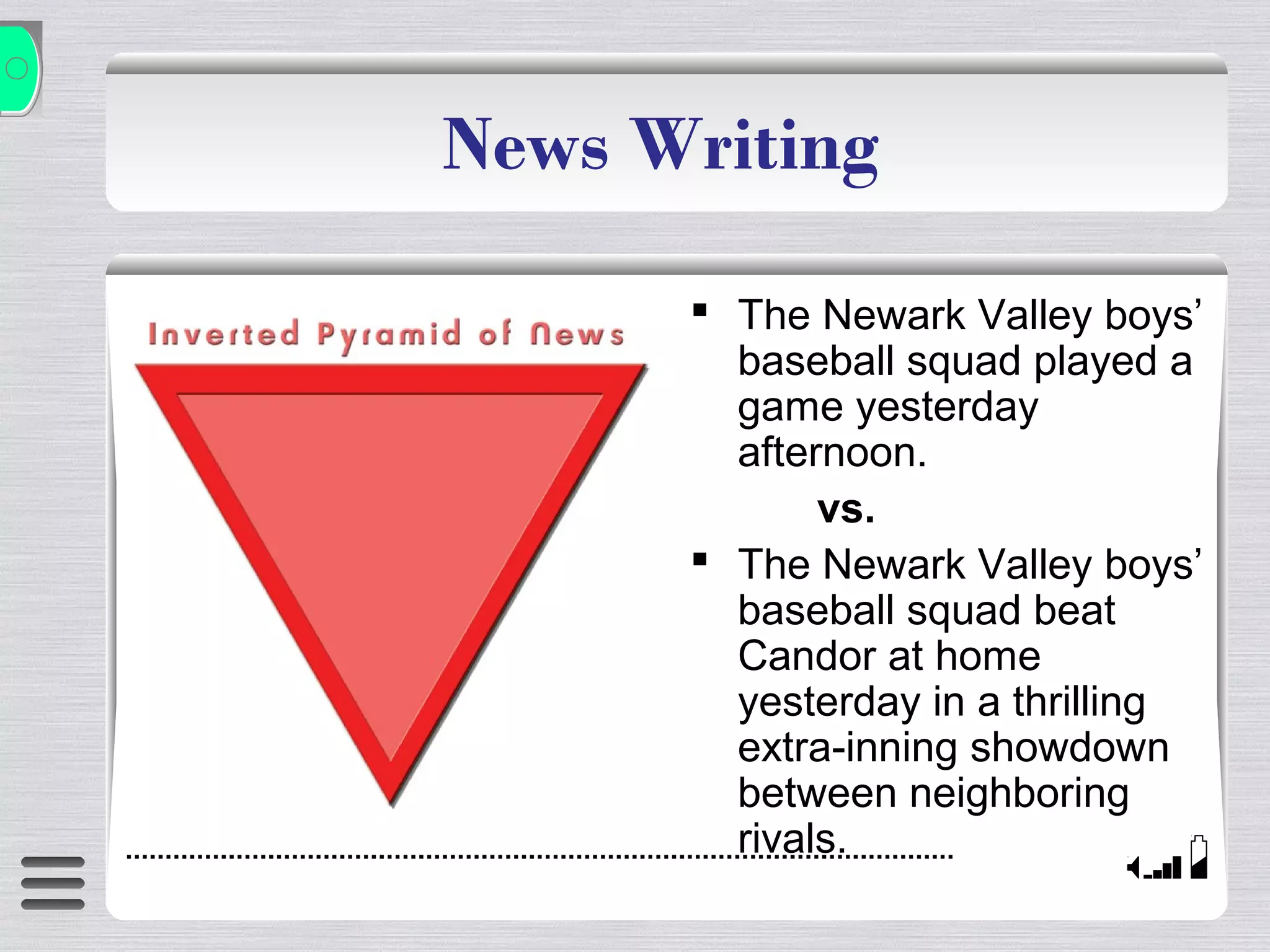 Basics of News Writing | PPT