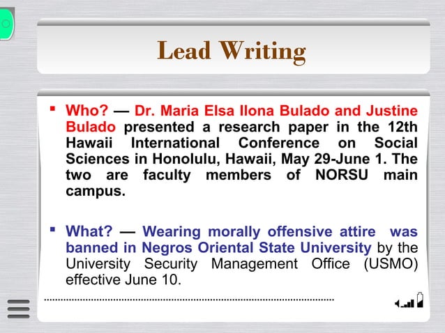 Basics of News Writing | PPT