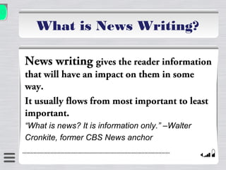 Basics of News Writing | PPT