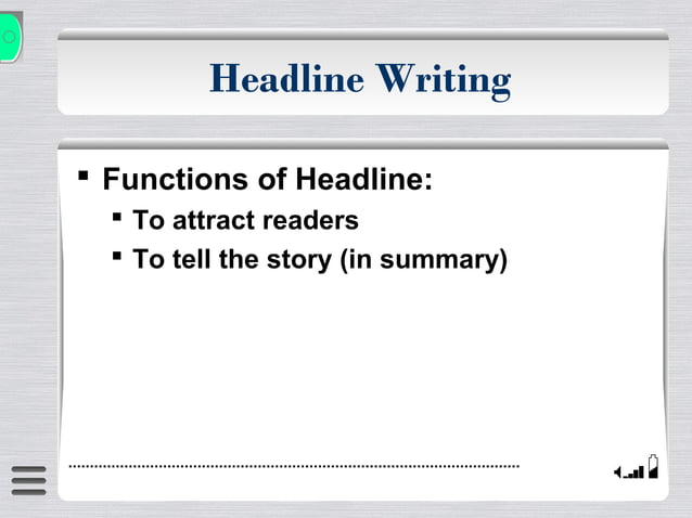 Basics of News Writing | PPT