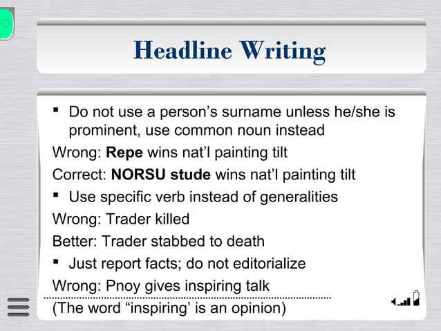 Basics of News Writing | PPT