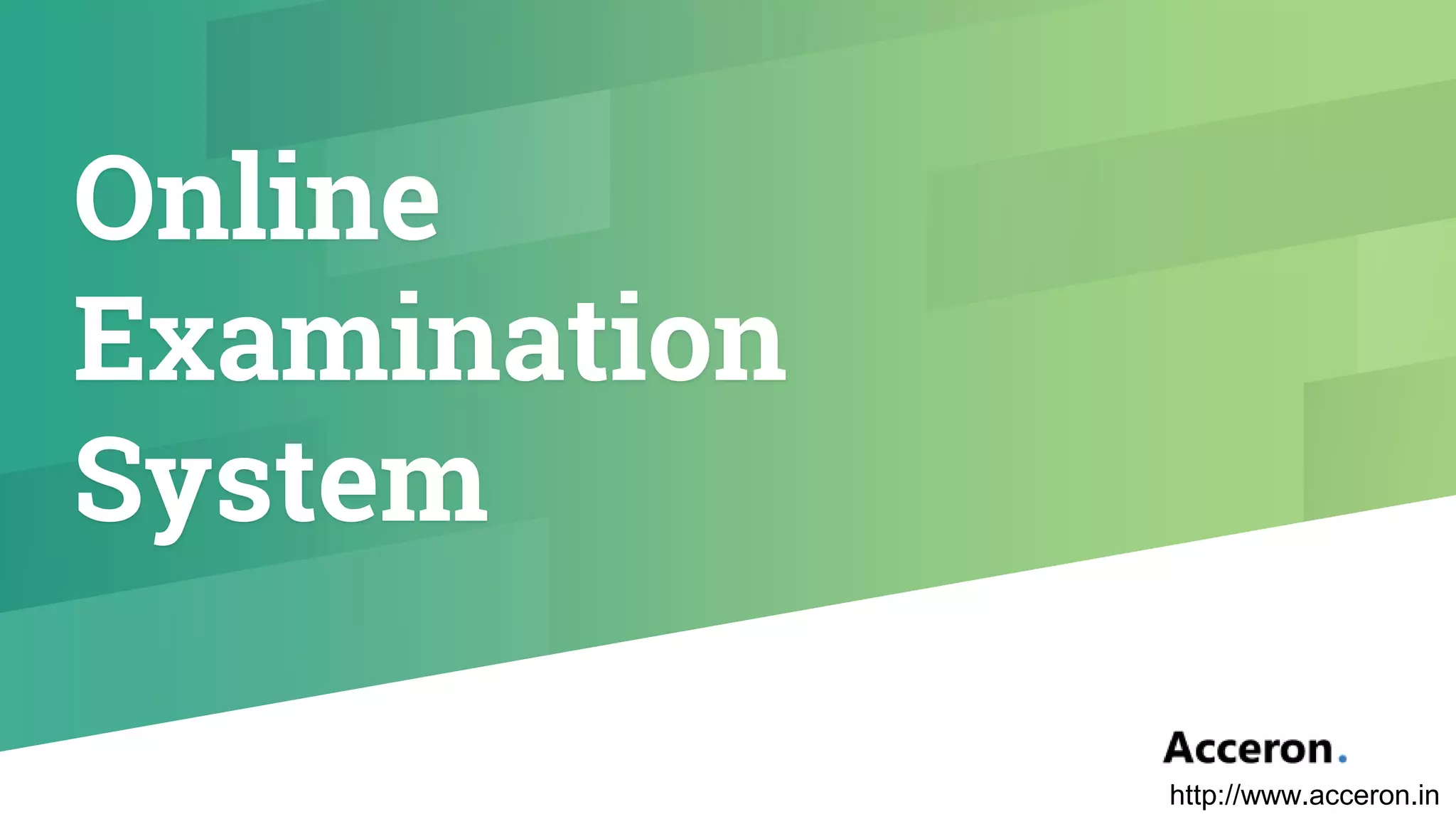 Online Examination System Presentation | PPTX