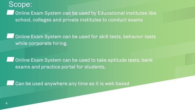 Online Examination System Presentation | PPTX | Standardized Testing ...