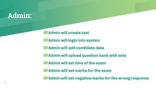 Online Examination System Presentation | PPTX