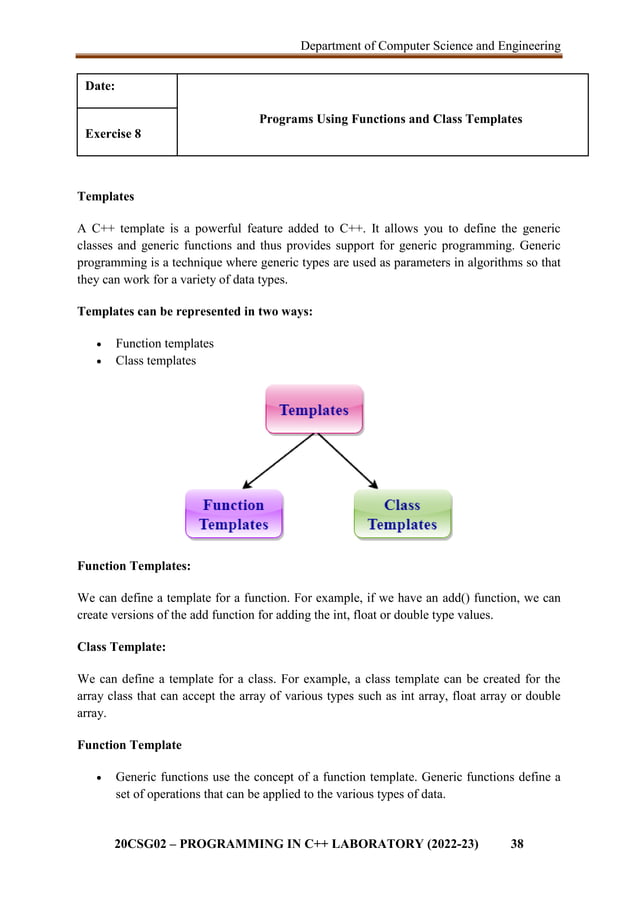 OOPS_Lab_Manual - programs using C++ programming language | PDF