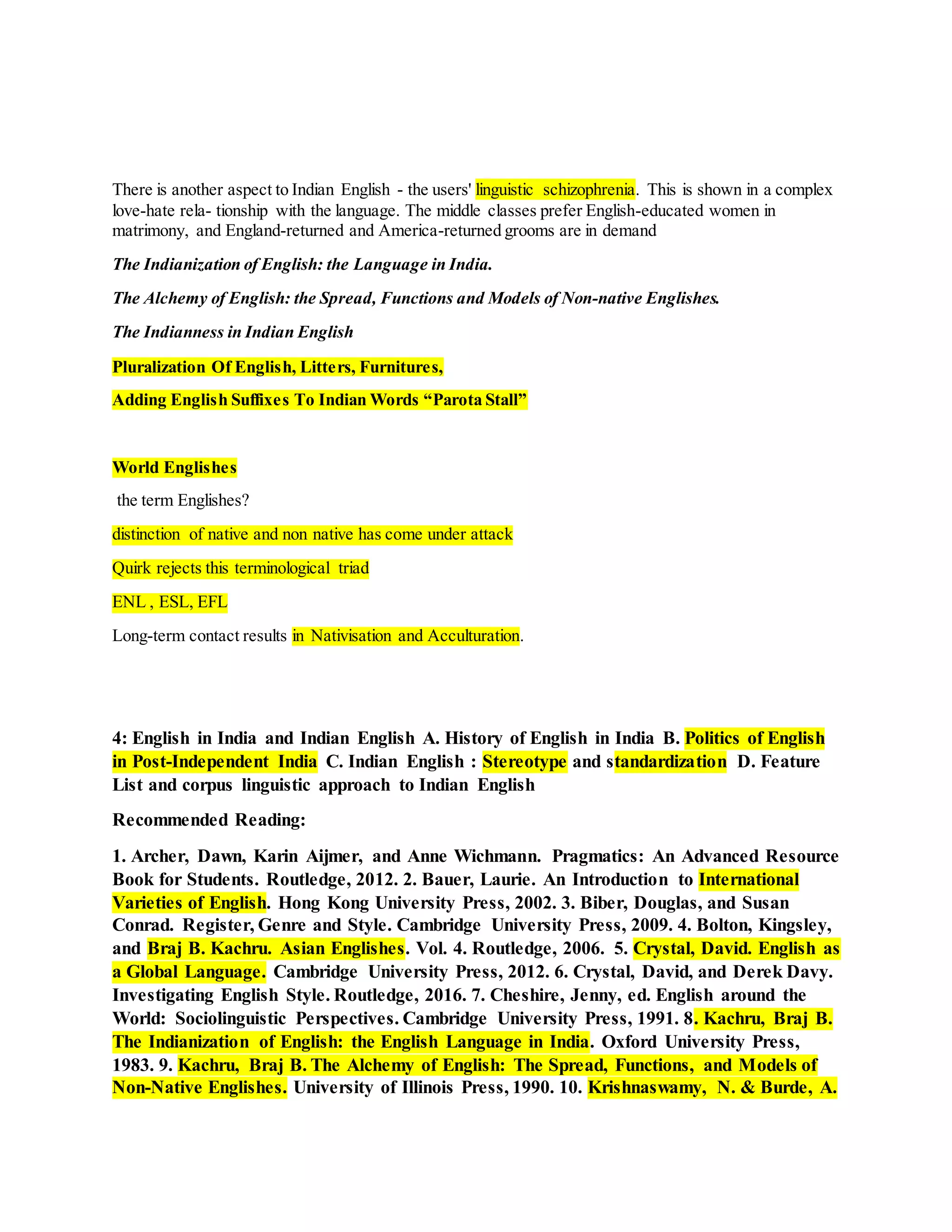ENGLISH IN INDIA 2 | DOCX