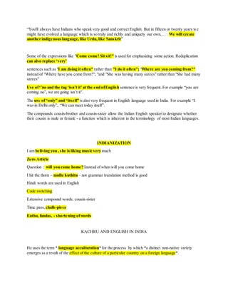 ENGLISH IN INDIA 2 | DOCX