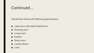 AutoCad Drawing of Farm House | PPTX