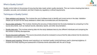 Data Cleaning and Quality Control: Techniques and Challenges | PPTX