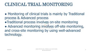 Advance Monitoring in Clinical Trials. | PPTX