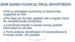 Advance Monitoring in Clinical Trials. | PPTX