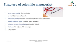 The Art of Writing Scientific Manuscripts: Common Mistakes To Avoid | PPTX