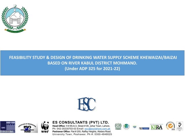 Feasibility study and Design of Drinking Water Supply scheme | PPT