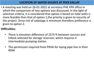 Feasibility study and Design of Drinking Water Supply scheme | PPT