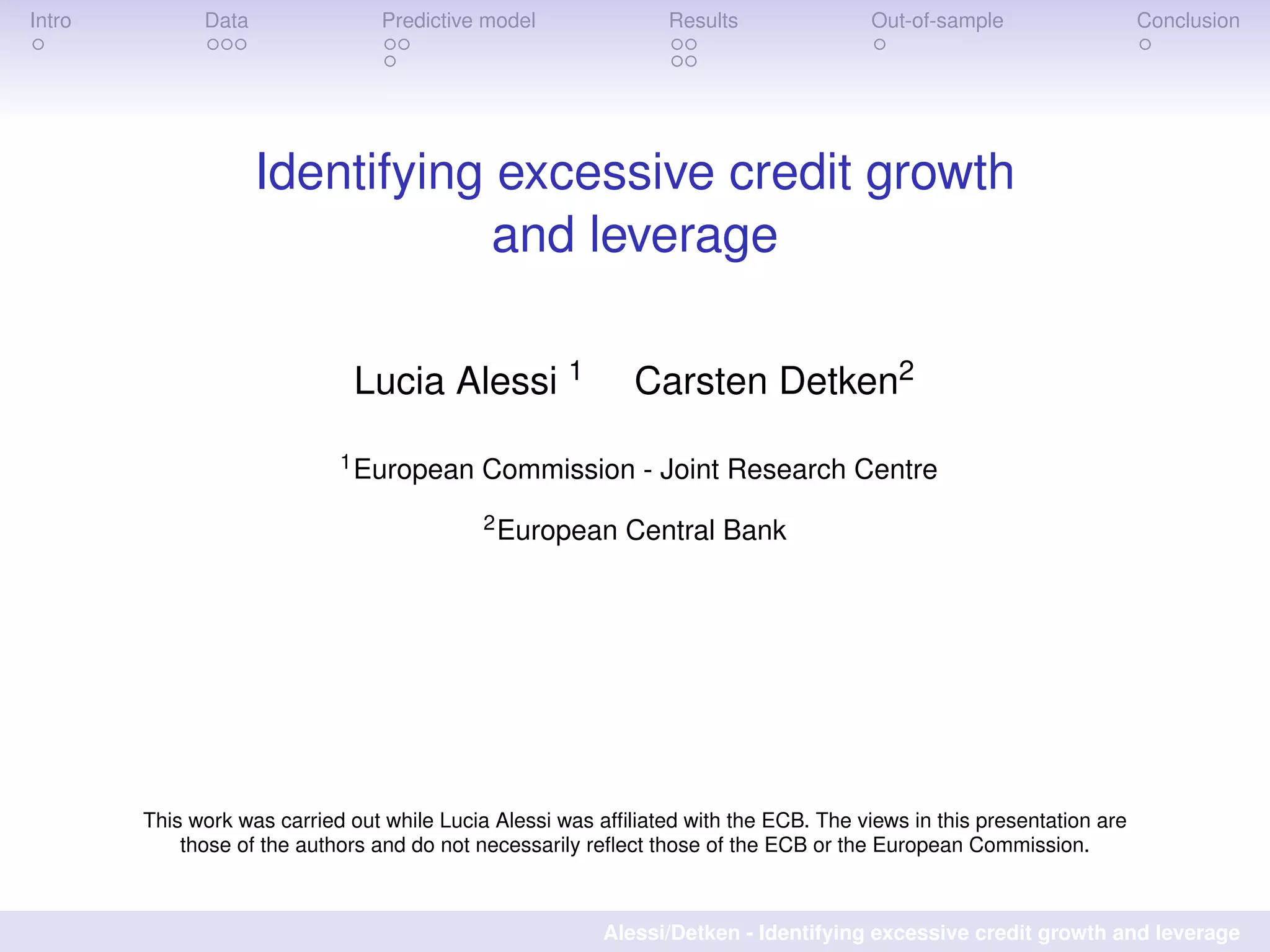 Identifying excessive credit growth and leverage | PDF