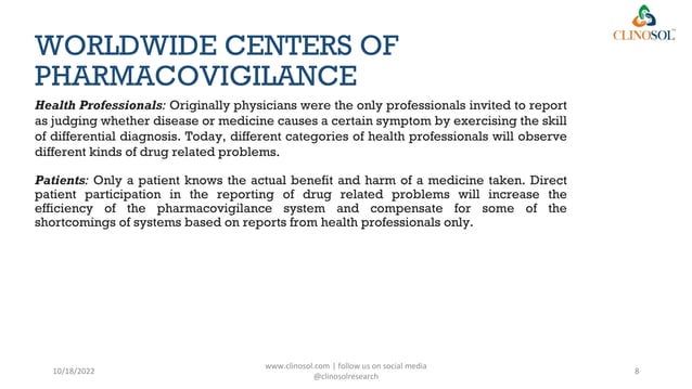 The Role of Pharmacovigilance in Ensuring Drug Safety and Efficacy | PPT