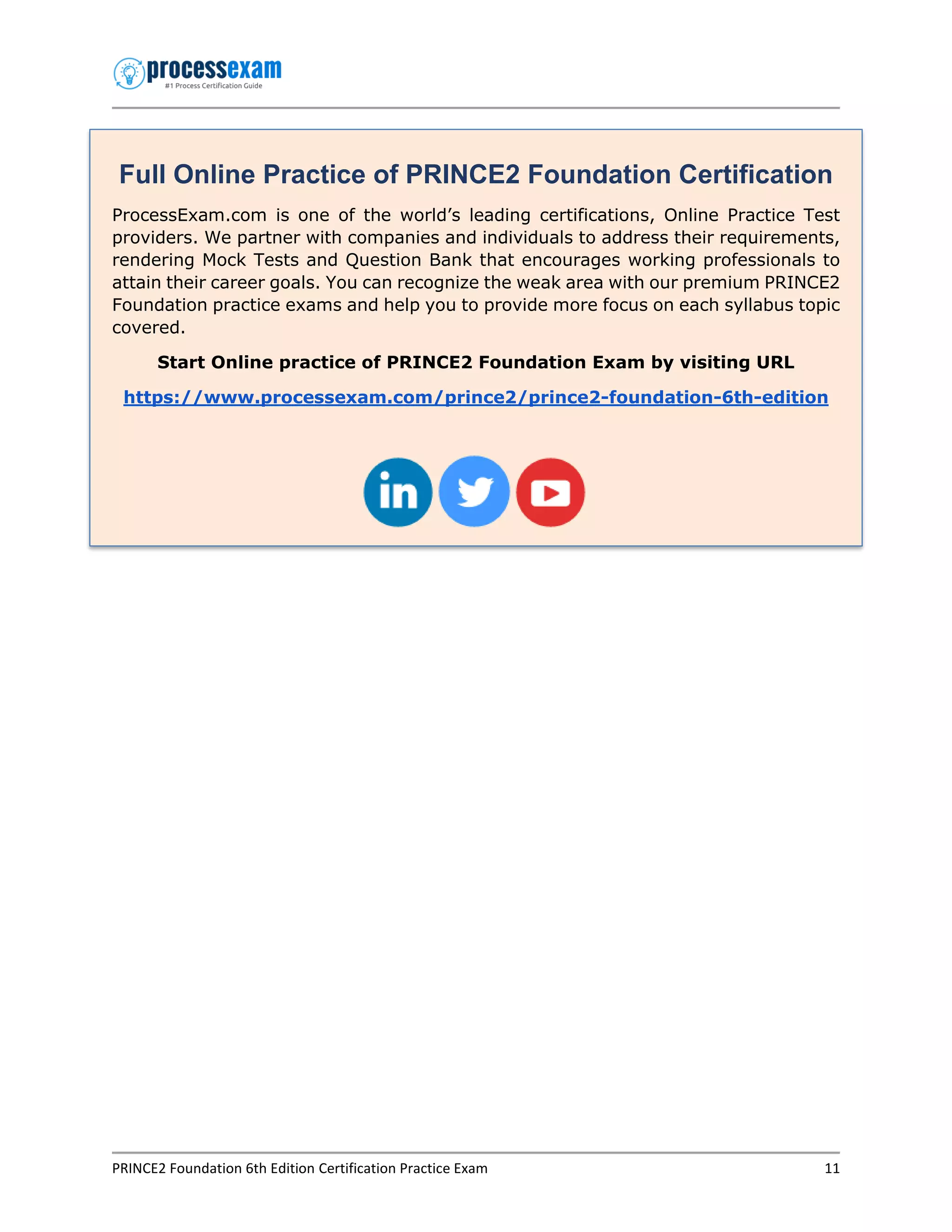 [UPDATED] PRINCE2 Foundation 6th Edition Certification | Study Guide | PDF